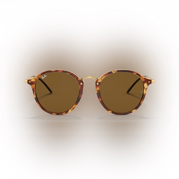 Ray-Ban | Accessories | Rayban Brown And Gold Round Fleck Sunglasses ...